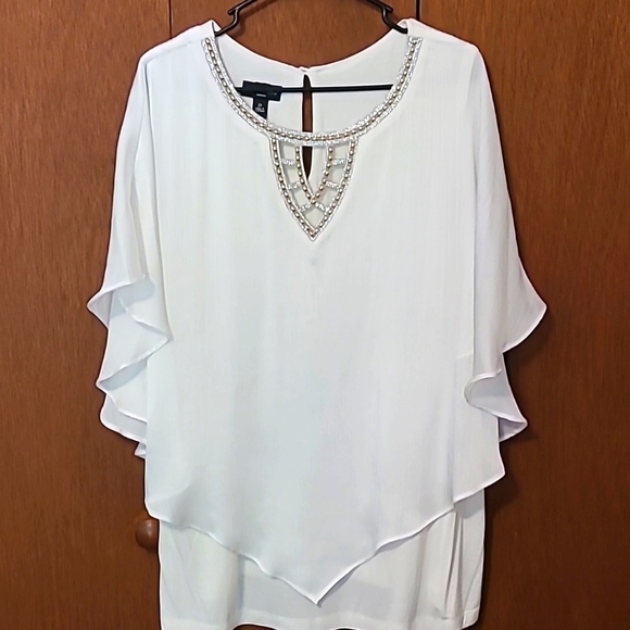 I.N. Studio | Tops | Nwt In Studio Ivory Layered Blouse | Poshmark